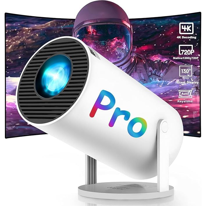 Projetor Portátil Pro 4K HD 150” Wi-Fi – Celular, TV Box, Xbox, PS, PC ...