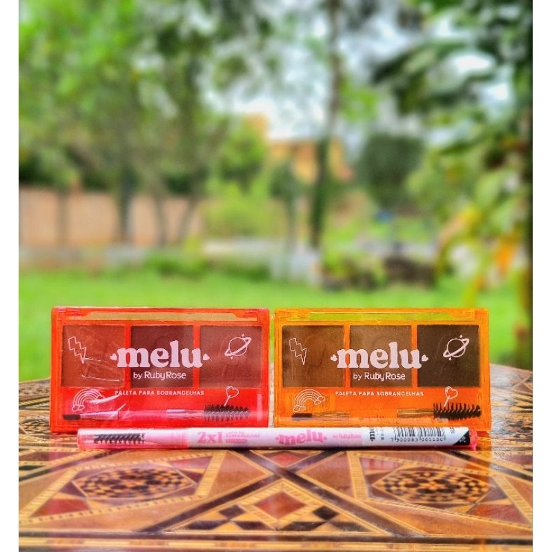 Kit Paleta sobrancelha Melu e Lápis sobrancelha 2x1 Melu by Ruby Rose ...