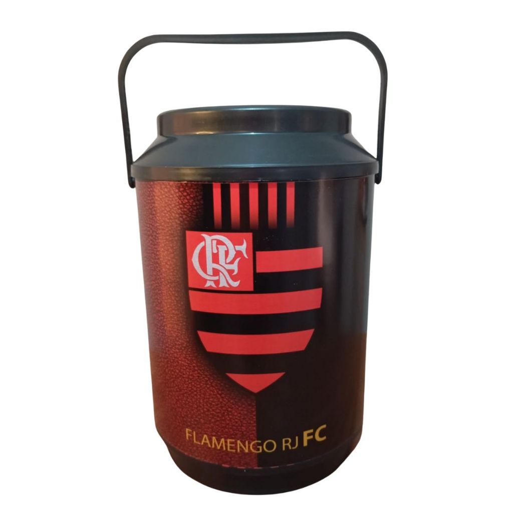 Cooler Térmico Redondo Pequeno Mini Decorado Para 10 latas de 350 ml ...