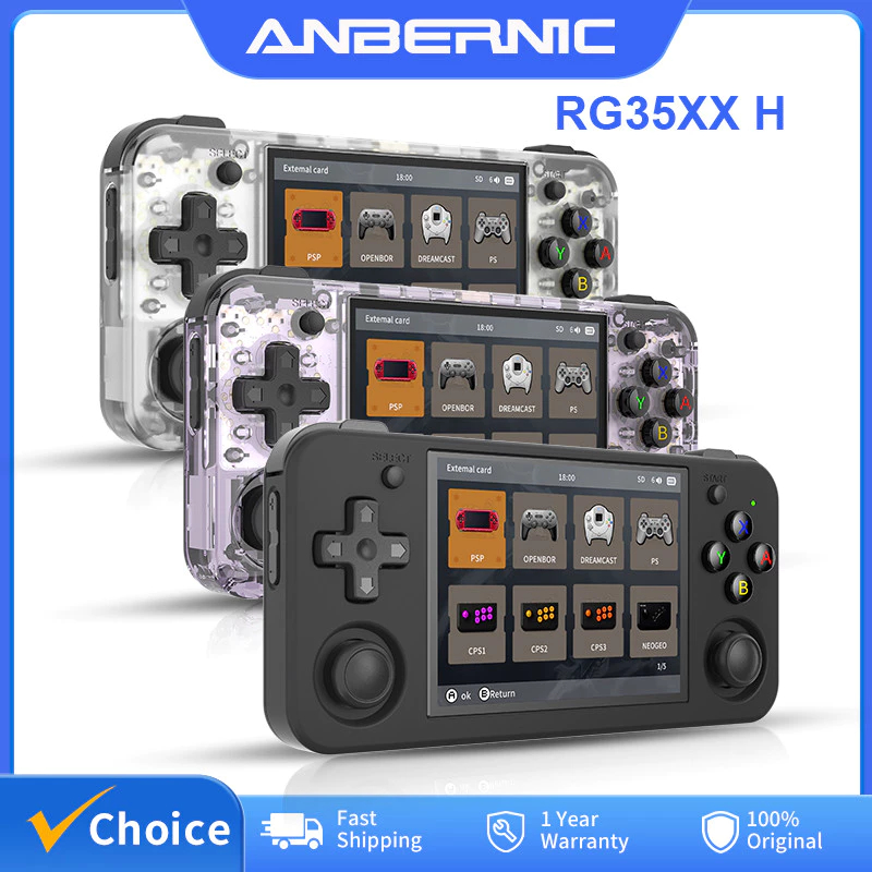ANBERNIC RG35XX H COM CARTÃO SD DE 64GB | Shopee Brasil