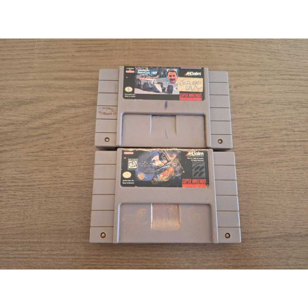 Lote Com 2 Cartuchos Originais Super Nintendo Funcionando | Shopee Brasil