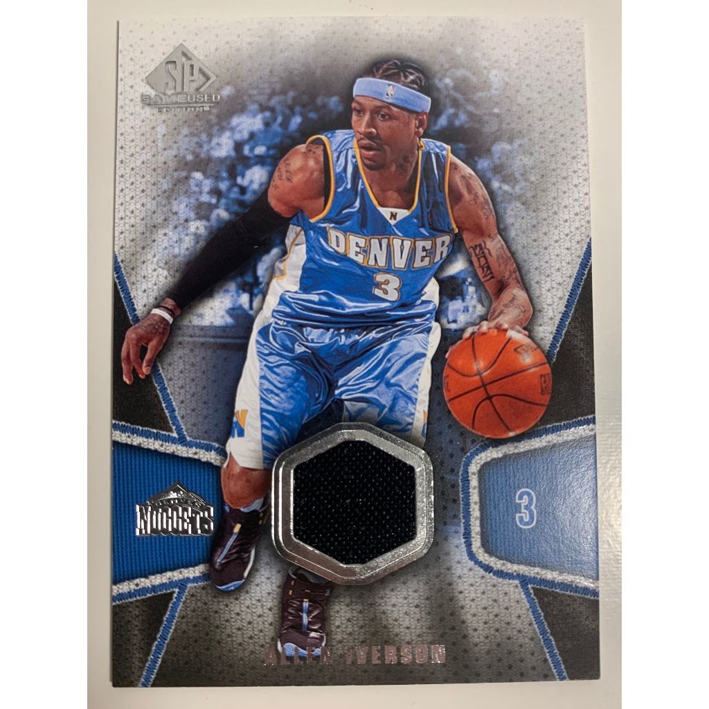 Allen Iverson com Uniforme Patch Card NBA Memo SP Game Used 2007 NBA ...