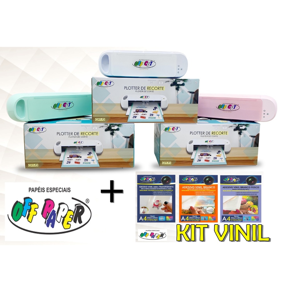 Máquina de Corte Recorte Inteligente Plotter de Recorte Off Cut Cores - Off Paper | Shopee Brasil