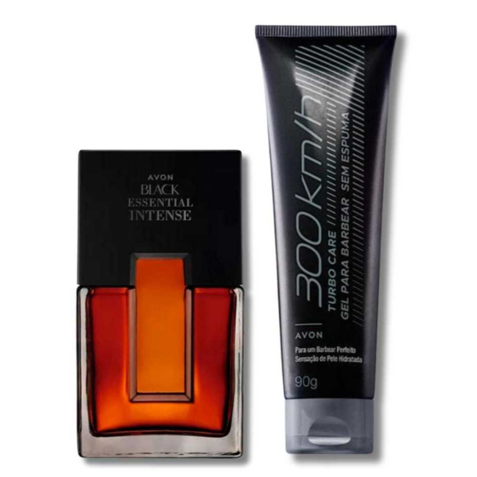KIT BLACK ESSENTIAL INTENSE - DEO COLÔNIA 100ml + GEL PARA BARBEAR ...