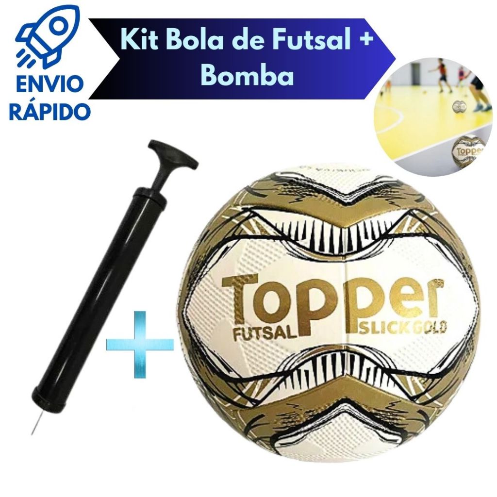 Bola de Futsal Topper E Bomba Oficial Original Futebol de Salão ...