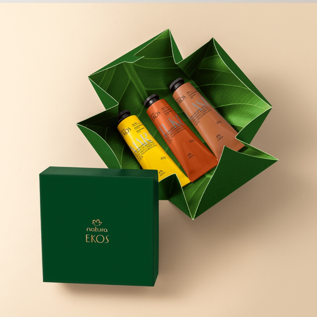 Presente Natura Ekos Amazônia em Folha Trio para as Mãos 3 un de 40 g ...