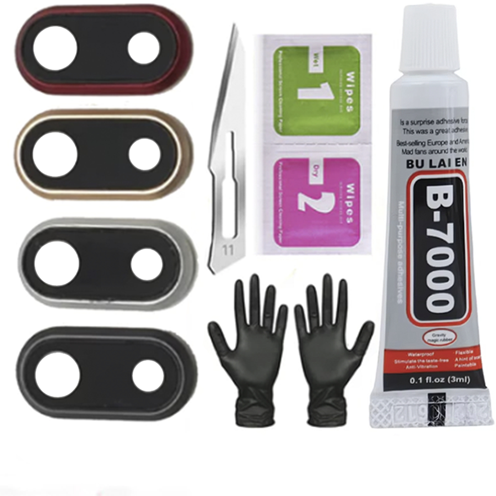 Lente Iphone 8 Plus Vidro Camera Traseira Com Aro + Cola + Kit | Shopee ...
