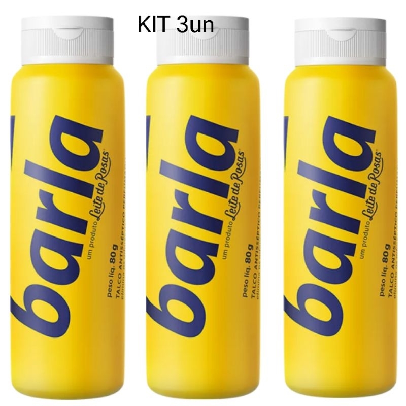KIT 3un Talco Antisséptico Barla 080g | Shopee Brasil