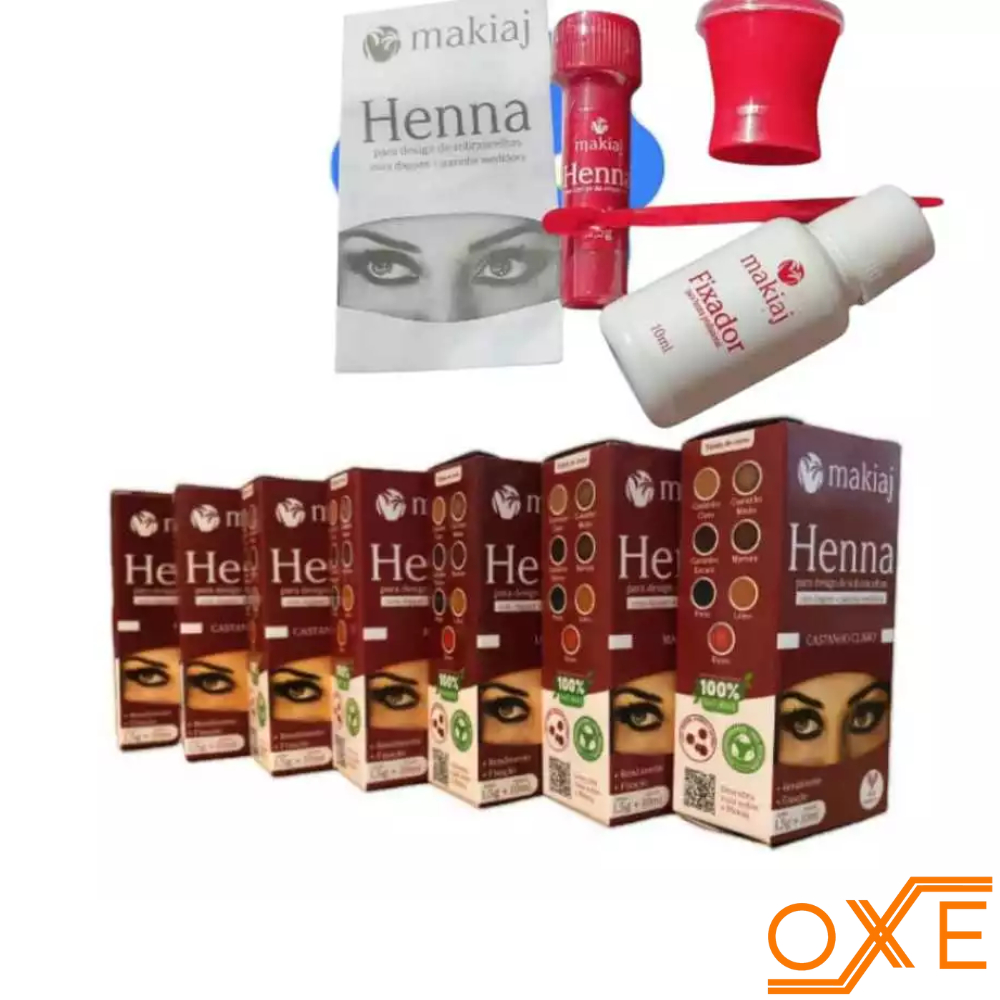 MAKIAJ HENNA PARA SOBRANCELHAS A MELHOR DO MERCADO VÁRIAS CORES 1,5g+10 ...