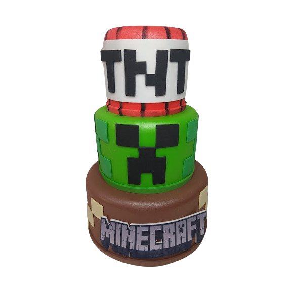 BOLO FAKE MINECRAFT - (BOLO EVA SEM EMENDA) | Shopee Brasil