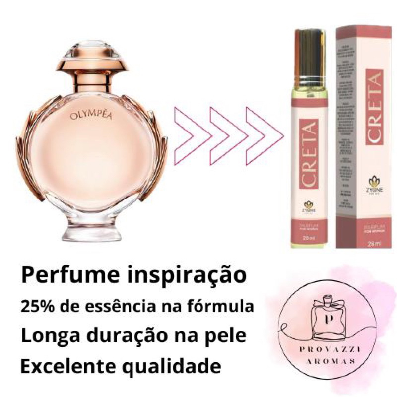 Perfume Zyone CRETA Feminino 28ml ALTA FIXAÇÃO | Shopee Brasil