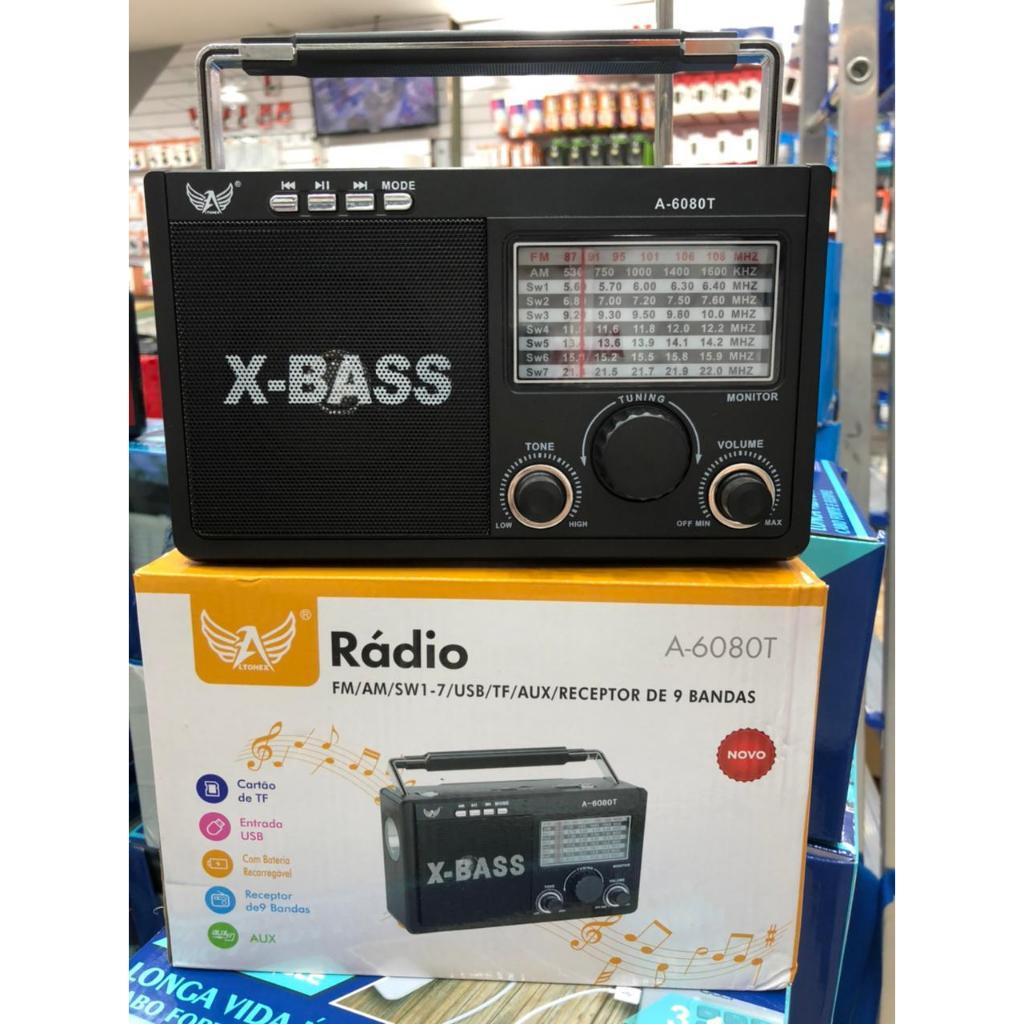 Radio Retro Altomex AD-6080 x-bass FM/AM Bluetooth - Dragão | Shopee Brasil