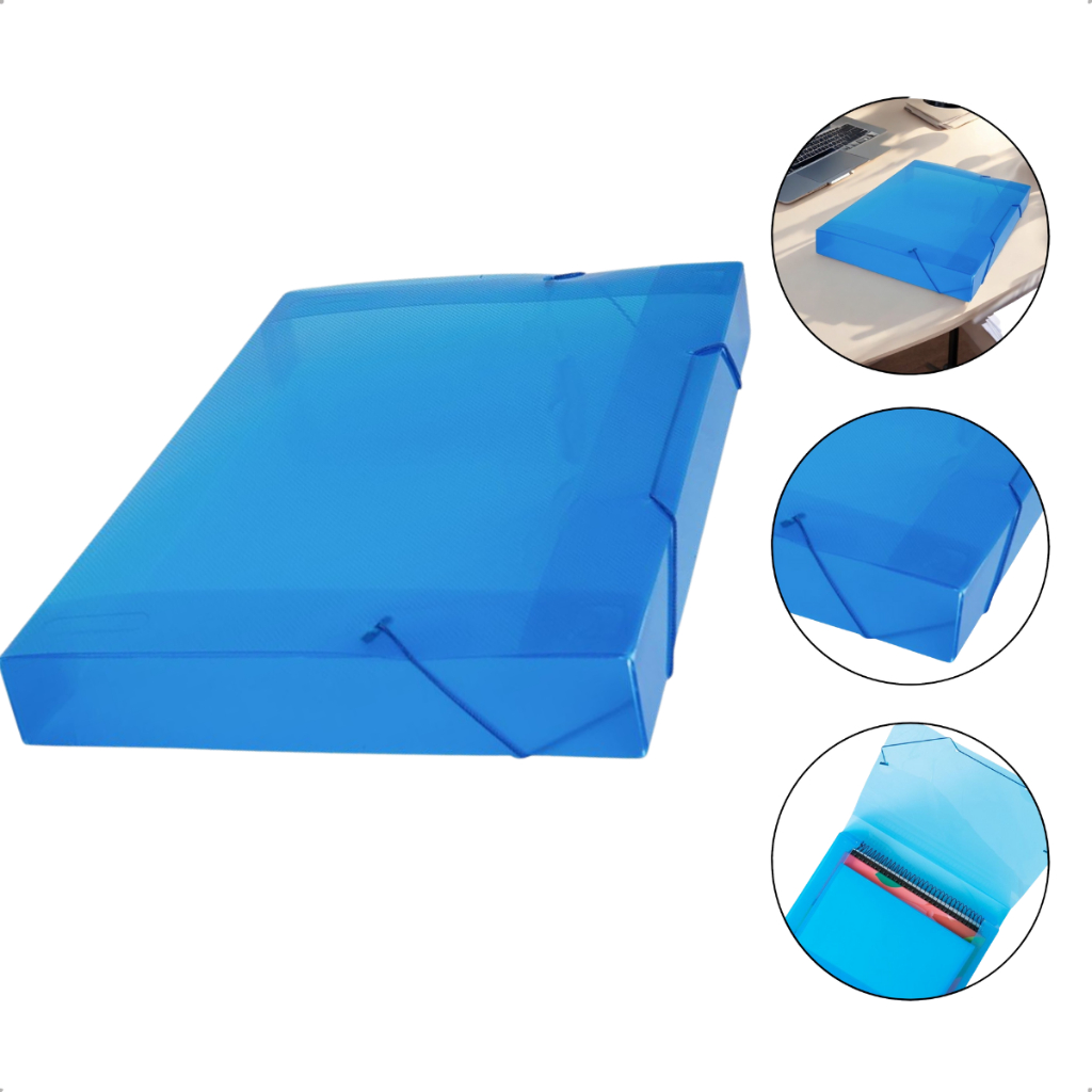 Kit 10 Pastas Plásticas Ofício c/ Elástico 18mm Transparente – Pasta ...