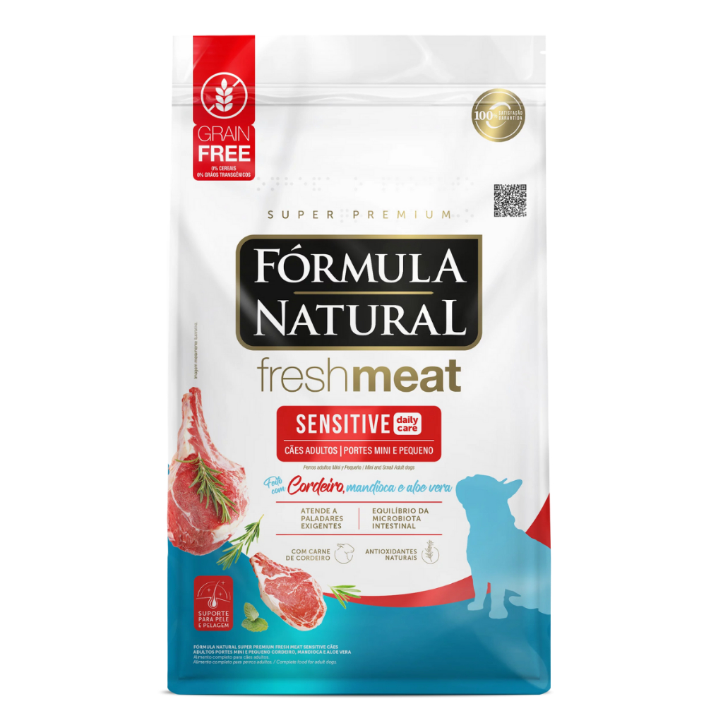 Ração Fórmula Natural Fresh Meat Sensível Cães Mini e Pequeno 1kg Pct ...