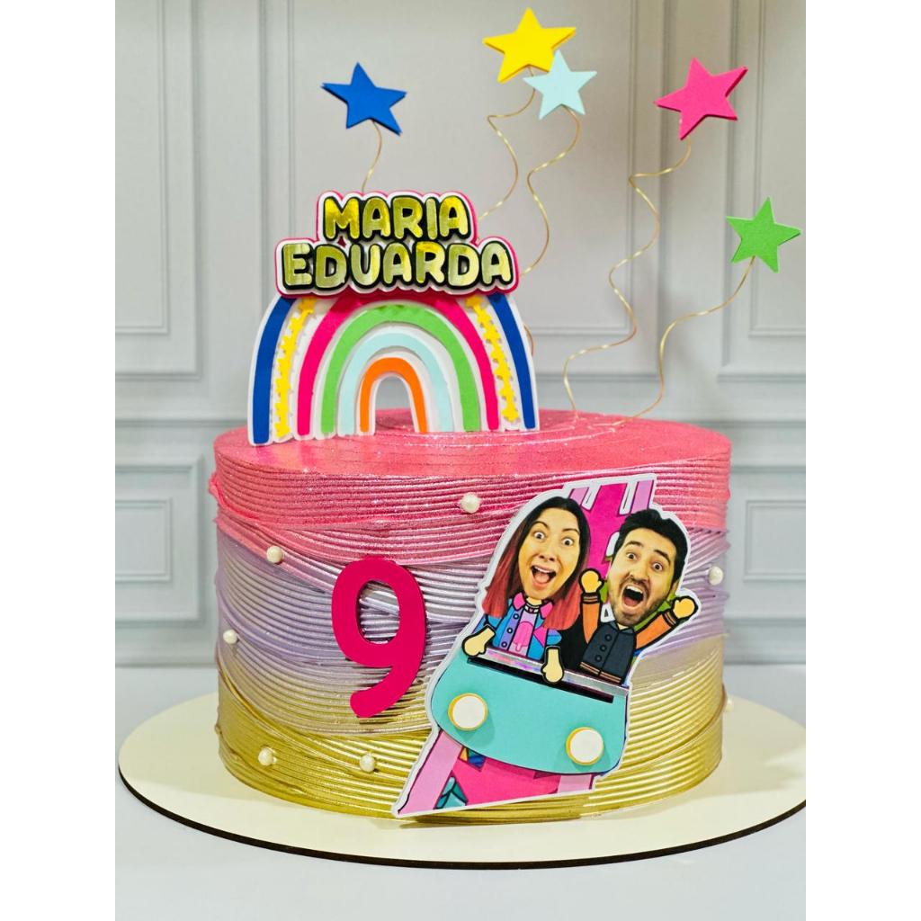 Topper de Bolo Shirley e Gabriel - Topo de bolo Shirley e Gabriel | Shopee Brasil