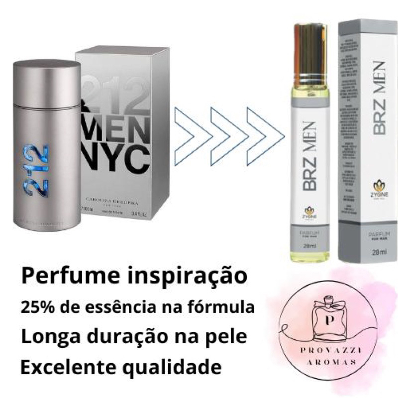 Perfume Zyone BRZ MEN "121 MEN BRZ" Masculino 28ml ALTA FIXAÇÃO ...
