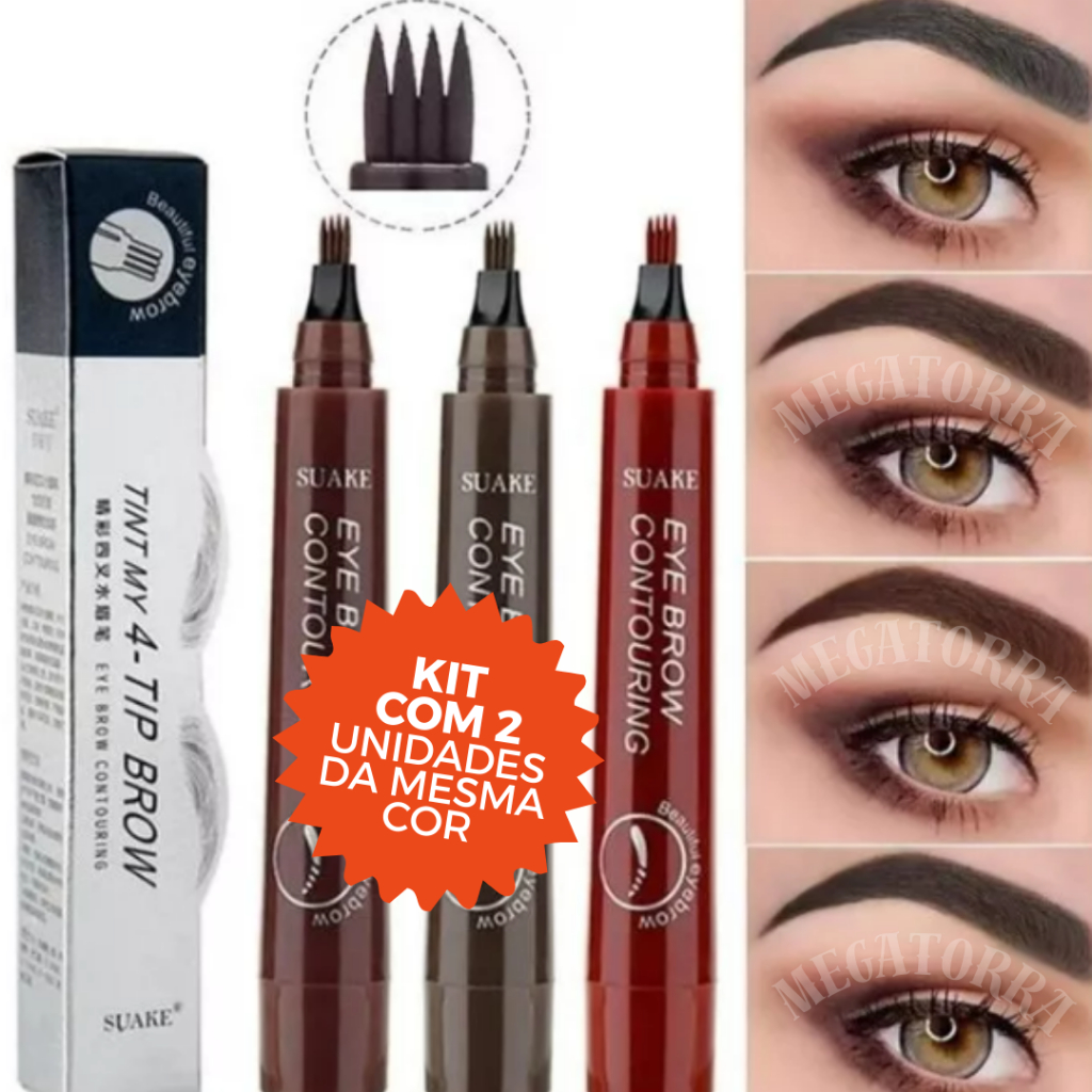 Kit 2 Unidades Caneta Para Sobrancelha Fio A Fio Caneta Microblading