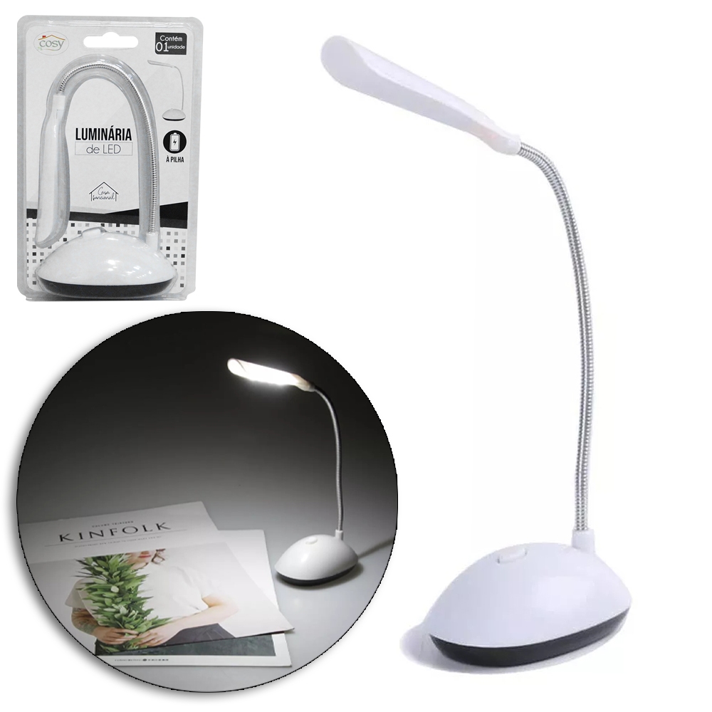 Mini Luminaria Flexivel Sem Fio Led De Mesa Iluminacao Escritório ...