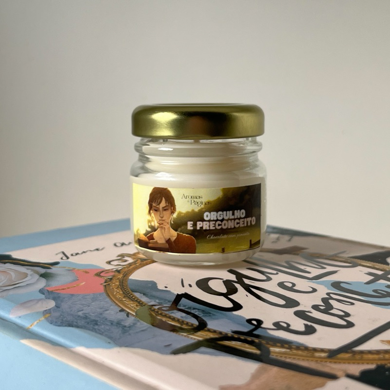 Mini vela Orgulho e Preconceito| vela literária | Shopee Brasil