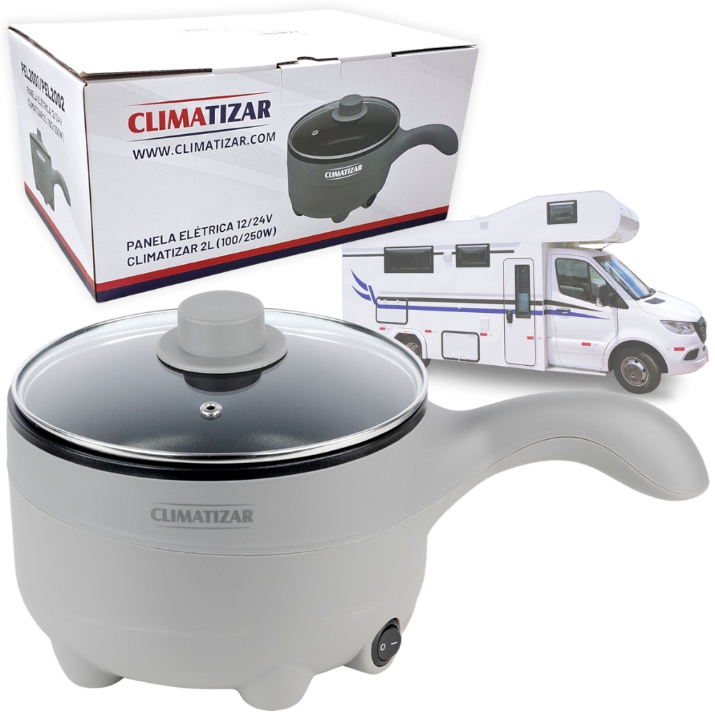 Panela Elétrica Climatizar 12 ou 24 Volts 2 Litros Automotiva Carro ...