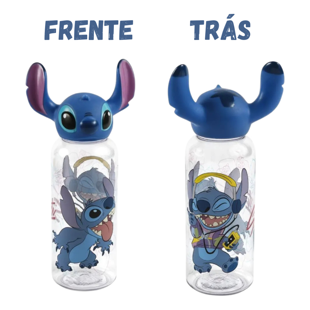 Garrafa Squeeze Stitch Original Licenciada Livre Bpa Garrafinha ...