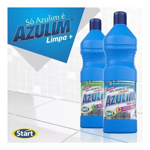 Kit 2 Limpa Ceramica Azulejo e Rejunte Azulim Concentrado Alto ...