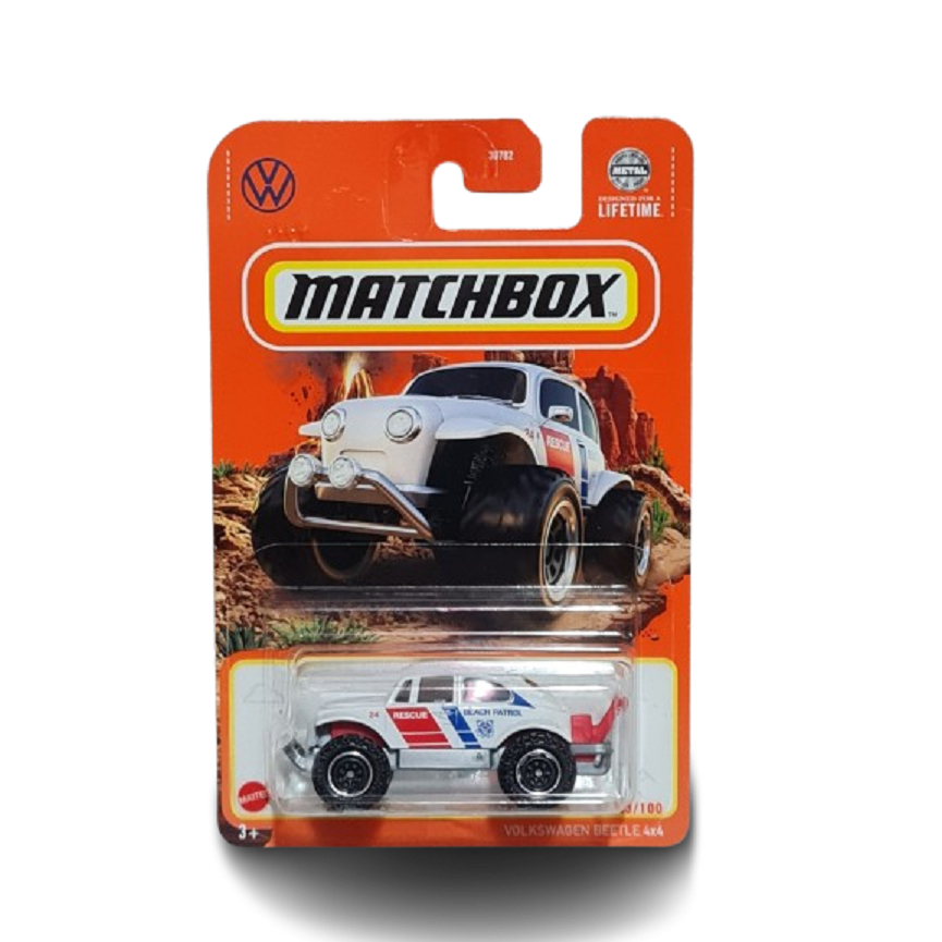 VOLKSWAGEN BEETLE 4X4 FUSCA OFF ROAD MATCHBOX 1:64 LACRADO | Shopee Brasil