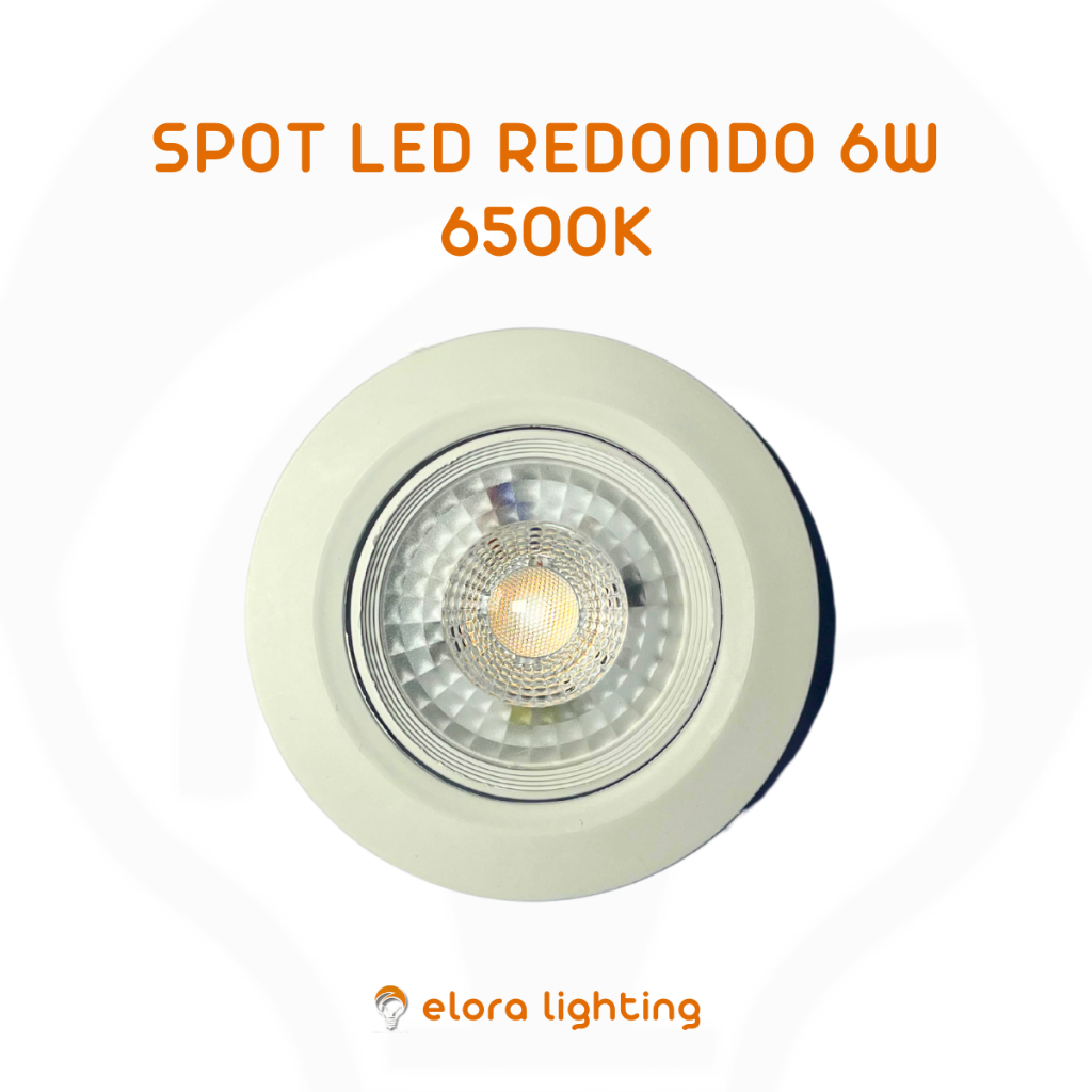 SPOT LED 6W REDONDO 6500K | Shopee Brasil