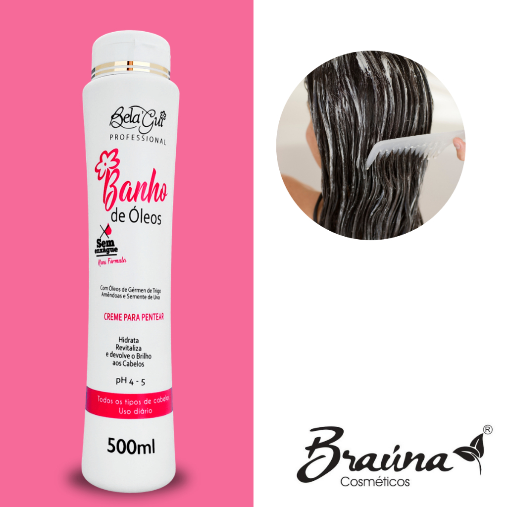 Creme Bela Gui Banho de Óleos 500g - Hidratação, Nutrição e Controle de ...