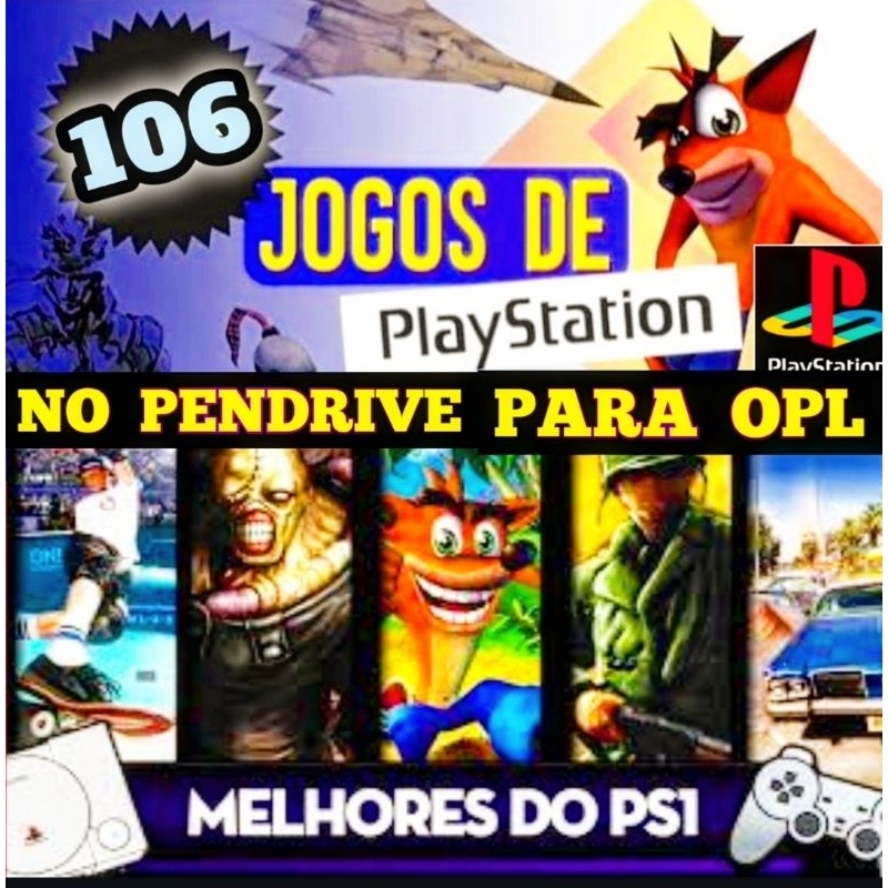 Jogos de Playstation 1 (PS1) no pendrive para OPL PS2 | Shopee Brasil