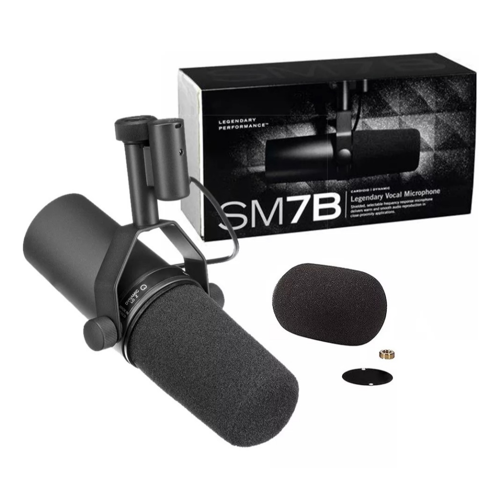 Microfone Shure Sm7b Para Estúdio Podcast Preto - NOVO ORIGINAL | Shopee Brasil