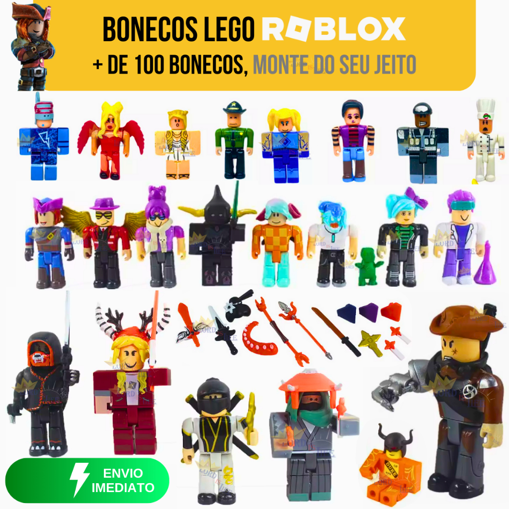 Boneco Articulado Roblox Lego Kit 16 Brinquedo Coleção Roblox ...
