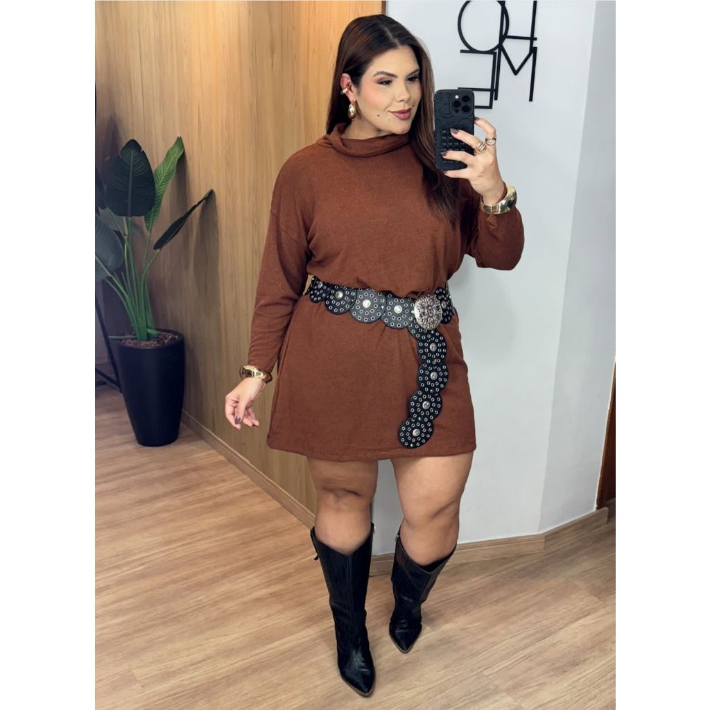 Vestido Plus Size Moda Gringa Tamanho Grande Tendencia de Inverno ...