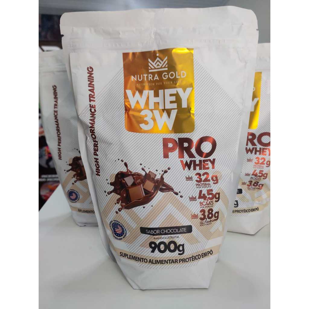 Whey Protein Nutra Gold 3w Concentra-iso-hidro CHOCOLATE 900g | Shopee Brasil