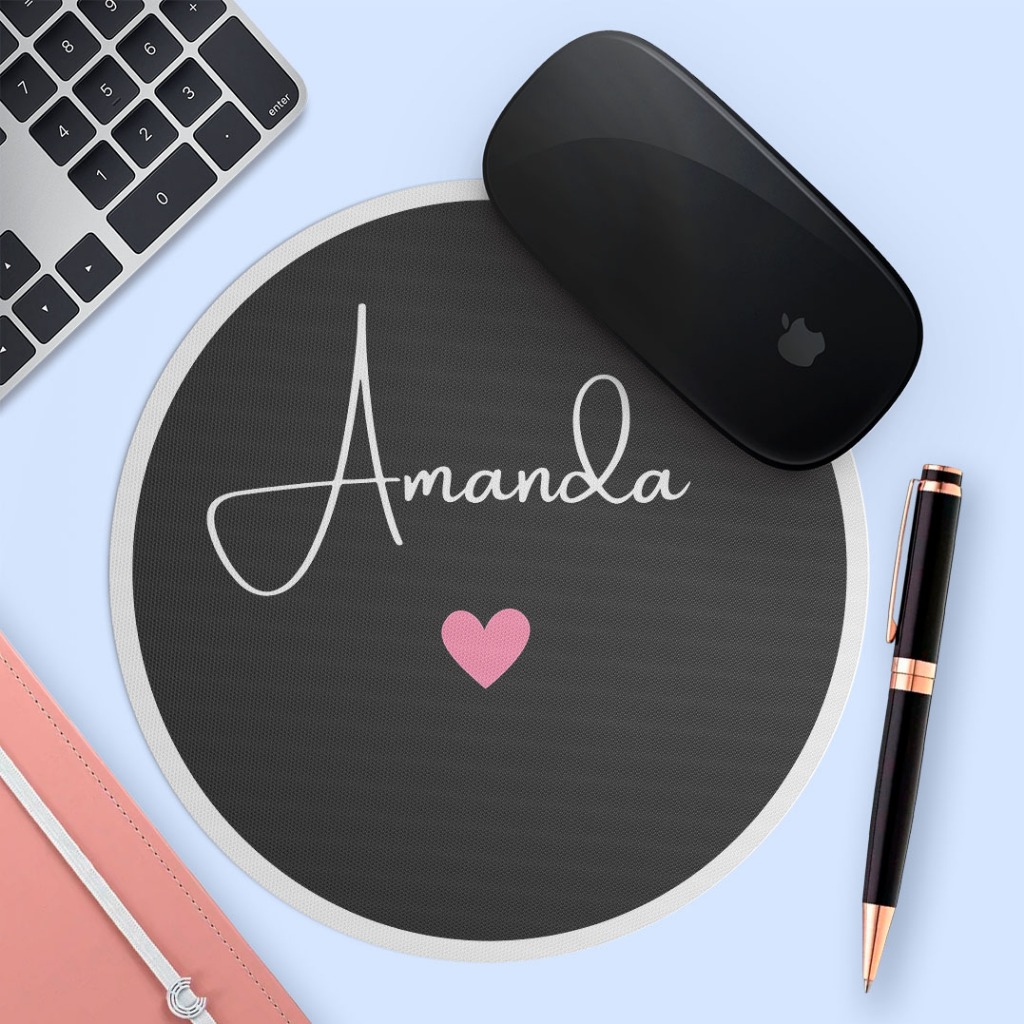 Mouse pad redondo feminino personalizado | Shopee Brasil