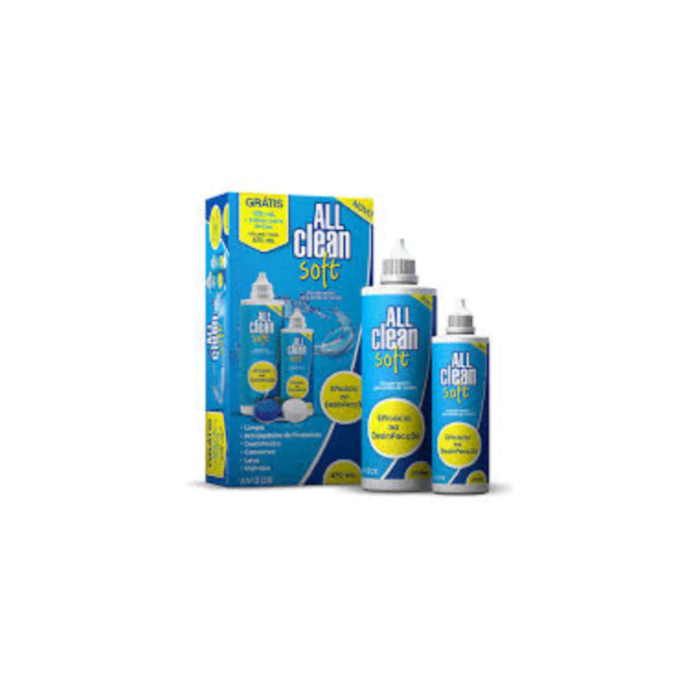 Solução ALL CLEAN SOFT Limpeza De Lentes De Contato + Estojo | Shopee ...