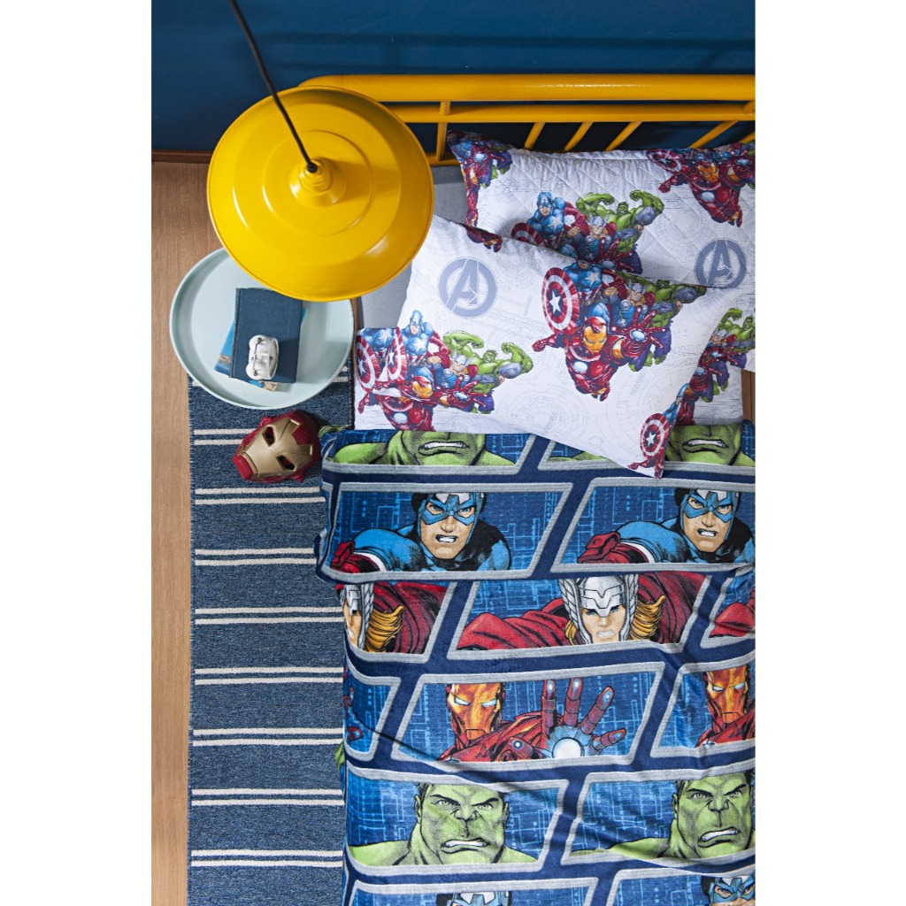 Manta Andreza Marvel Solteiro 150x220 Cm Spider Man Vingador Hulk ...