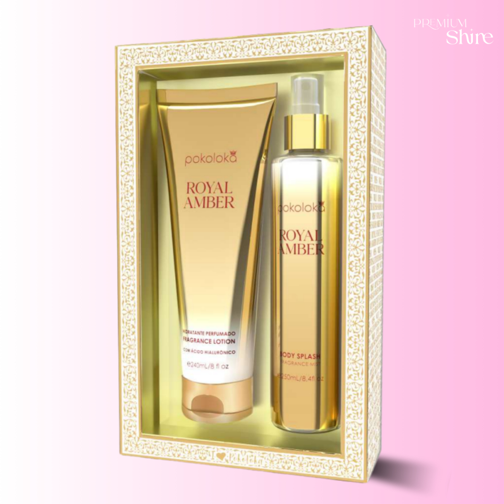 Royal Amber Pokoloka Kit (Body Splash 250ml + Creme Hidratante 240ml ...