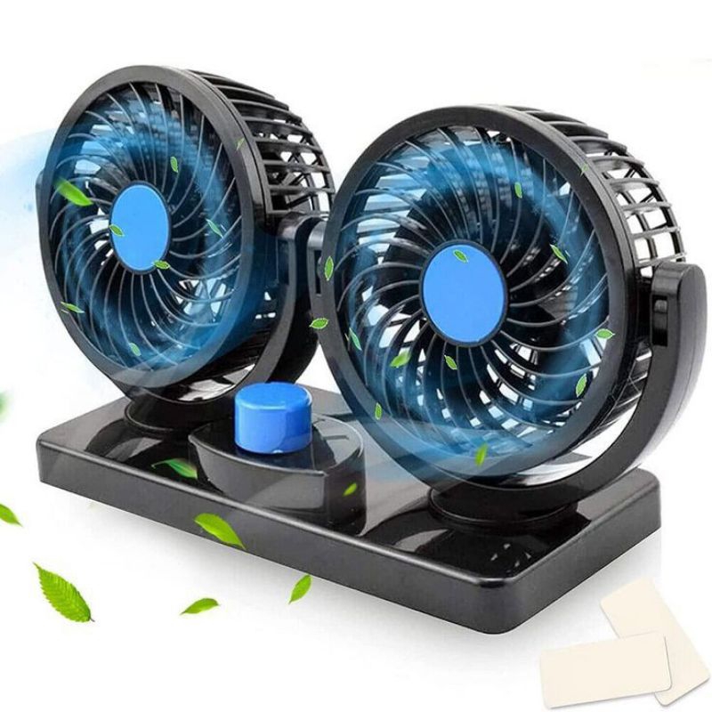 Ventilador Automotivo Duplo 12V Carro Caminhão 2 Velocidades Potente ...
