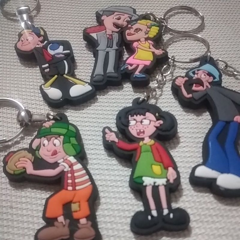 Chaveiros 5 Unidades Turma do Chaves Emborrachado | Shopee Brasil