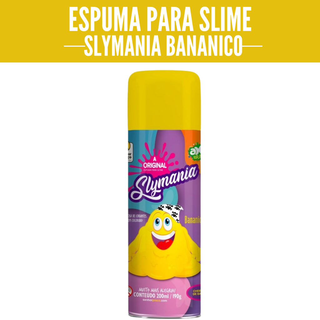 Slymania Bananico Espuma Para Slime Amarelo 200ml | Shopee Brasil