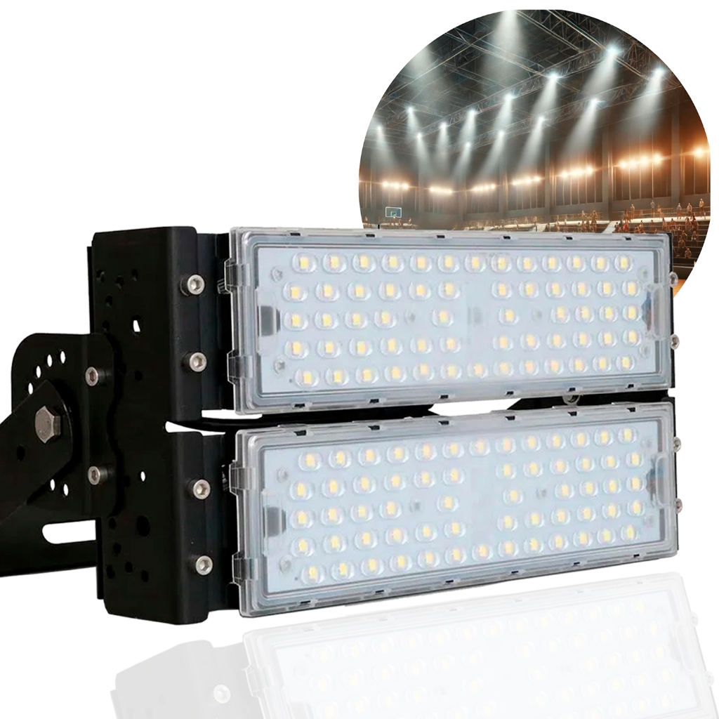 Refletor LED 100W Ultra Potente Industrial Bivolt IP67 Luminária ...