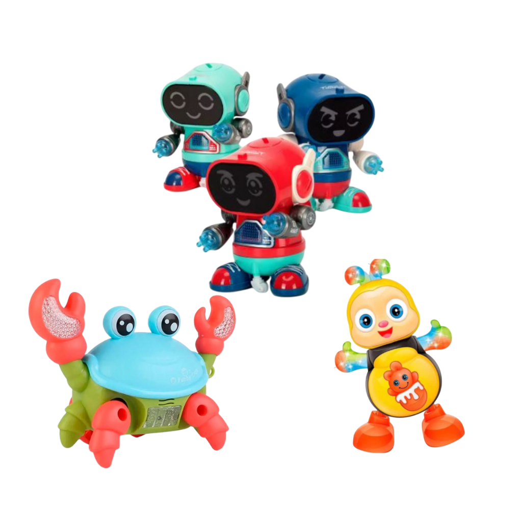 Brinquedo Infantil Musical Barulho Robo Abelha Pato Caranguejo | Shopee ...