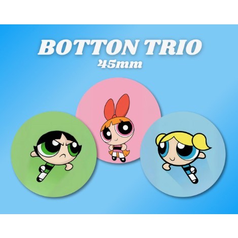 Bottons Meninas Super Poderosas - Trio (32MM/44MM) | Shopee Brasil