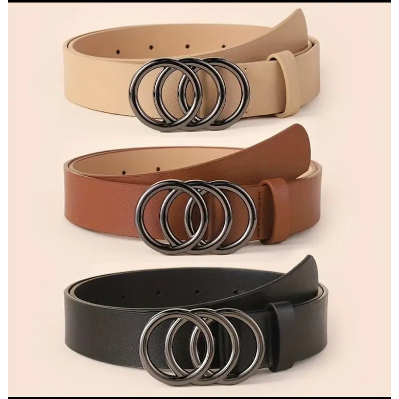kit Cintos Femininos Fivela de Metal Cintos Em PU Com Diferentes ...