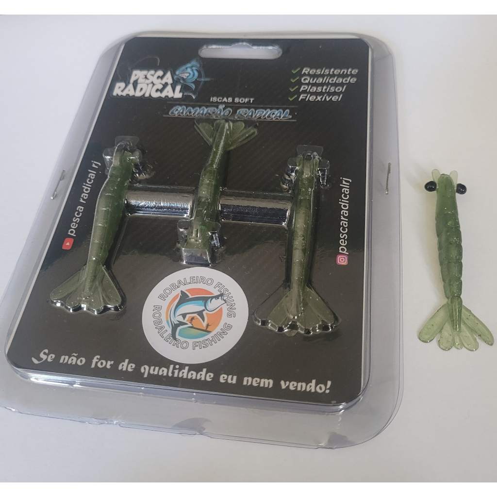 CAMARÃO RADICAL - PESCA RADICAL - COR: ROBALEIRO FISHING | Shopee Brasil