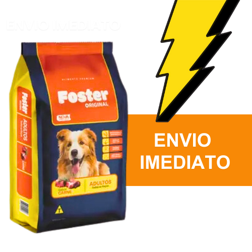 Foster 15kg ração p/Cães cachorro de todos os portes sabor Carne e ...