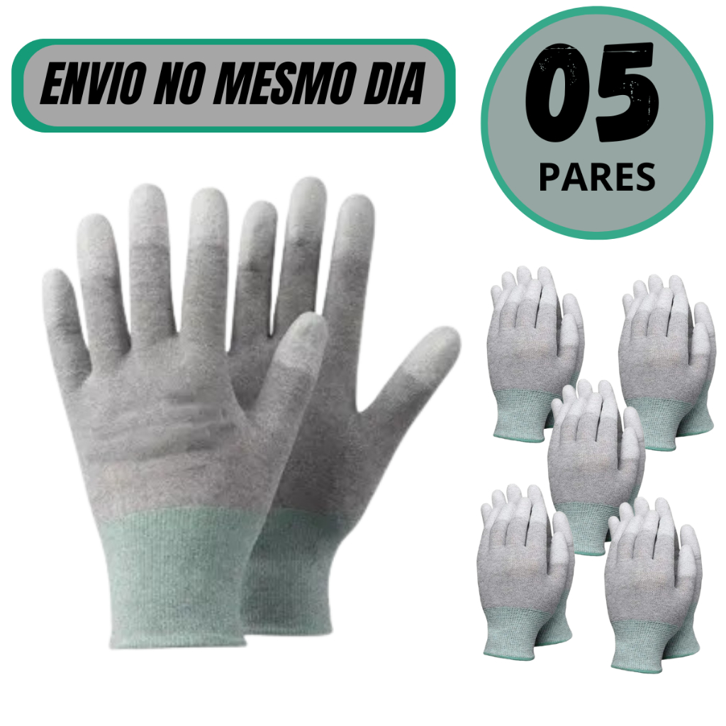 5 LUVAS ANTIESTÁTICA SUPERSAFETY MÁXIMA SEGURANÇA ELETRÔNICA PARA ...