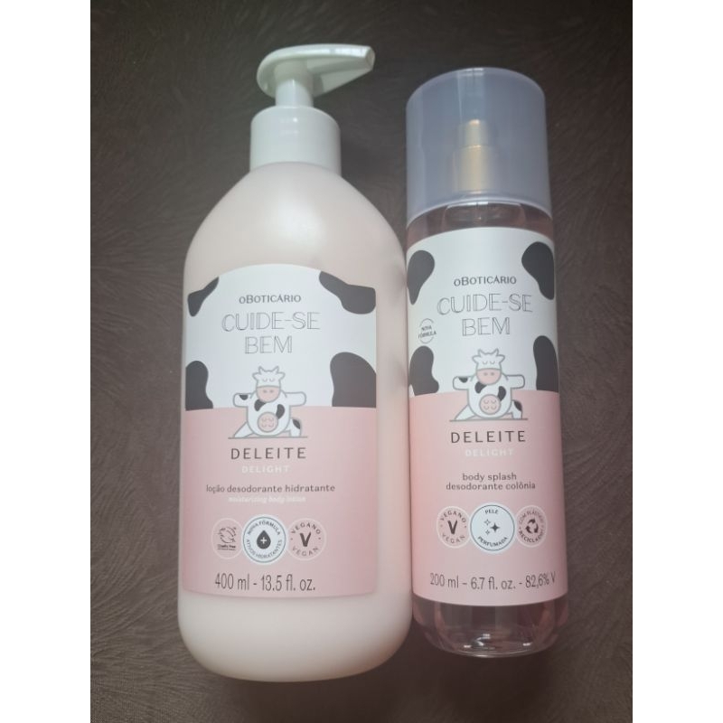 Kit deleite body splash 200ml e creme 400 ml cuide-se bem oboticario ...