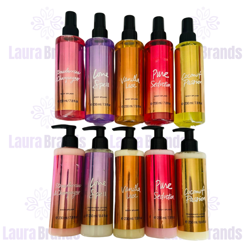 KIT 5 UNIDADES BODY SPLASH PÓS BANHO + CREME HIDRATANTE PUMP PREMIUM ...